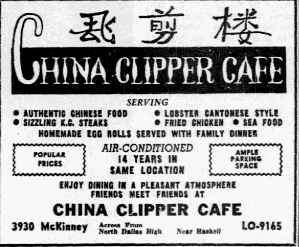 China Clipper Cafe | Asian American History in Dallas